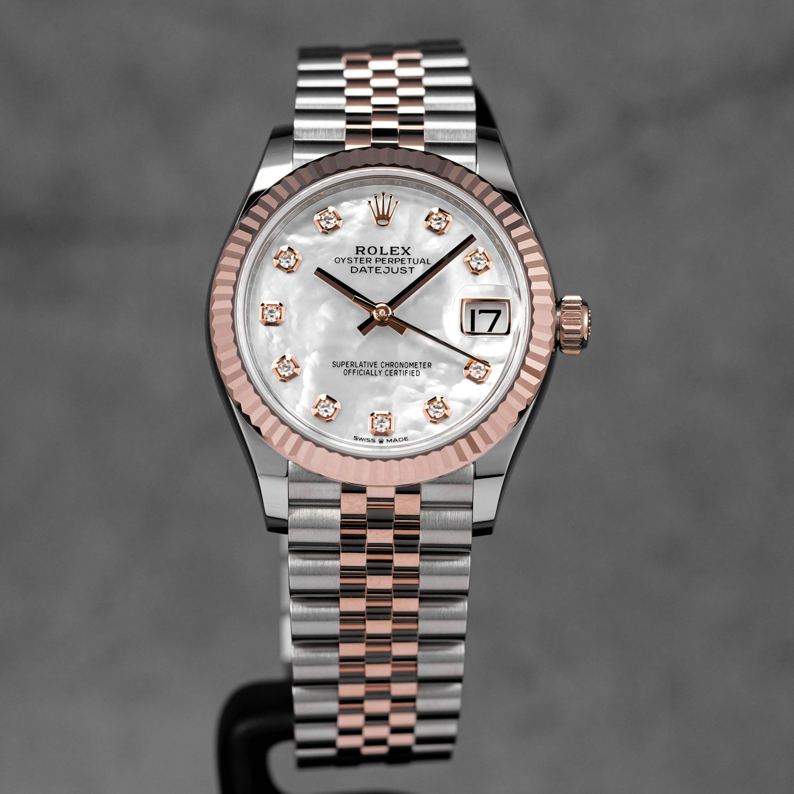 ROLEX DATEJUST 31MM TWOTONE ROSEGOLD MOP DIAMOND DIAL (2025) – ONELUXE