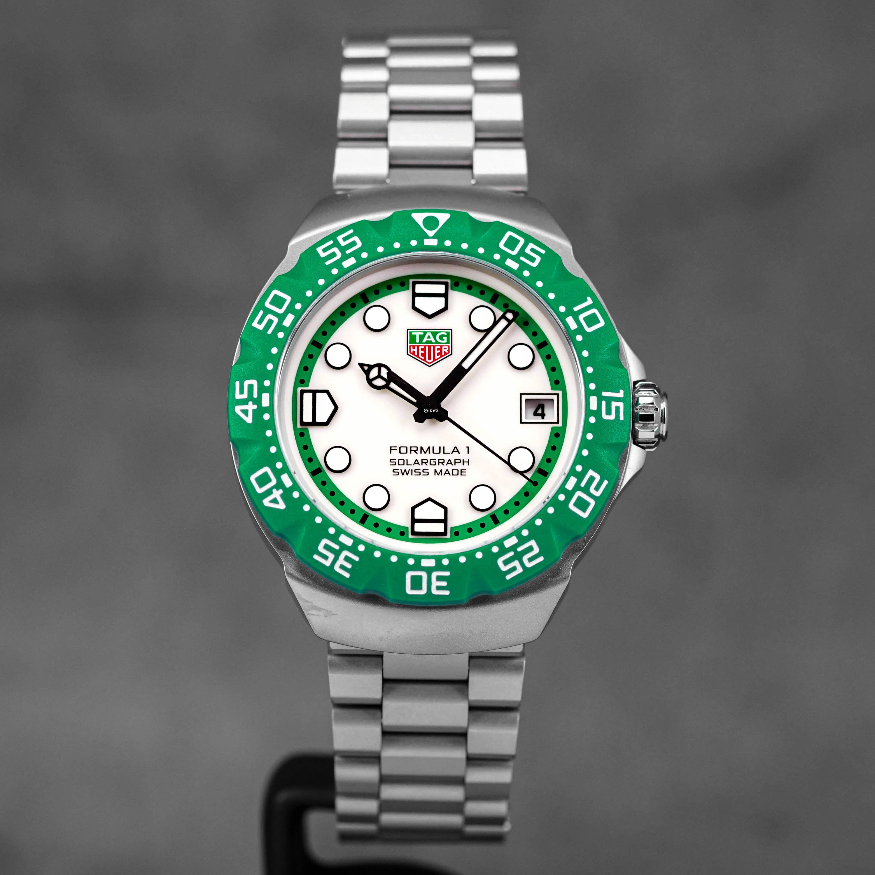 TAG HEUER FORMULA 1 SOLARGRAPH 'SILVERSTONE' GREEN BEZEL LIMITED ...